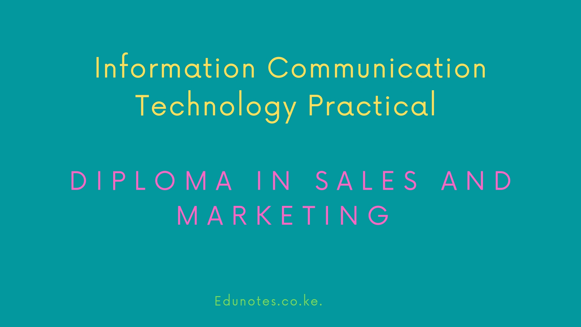  DSM Information Communication Technology Practical Past Papers