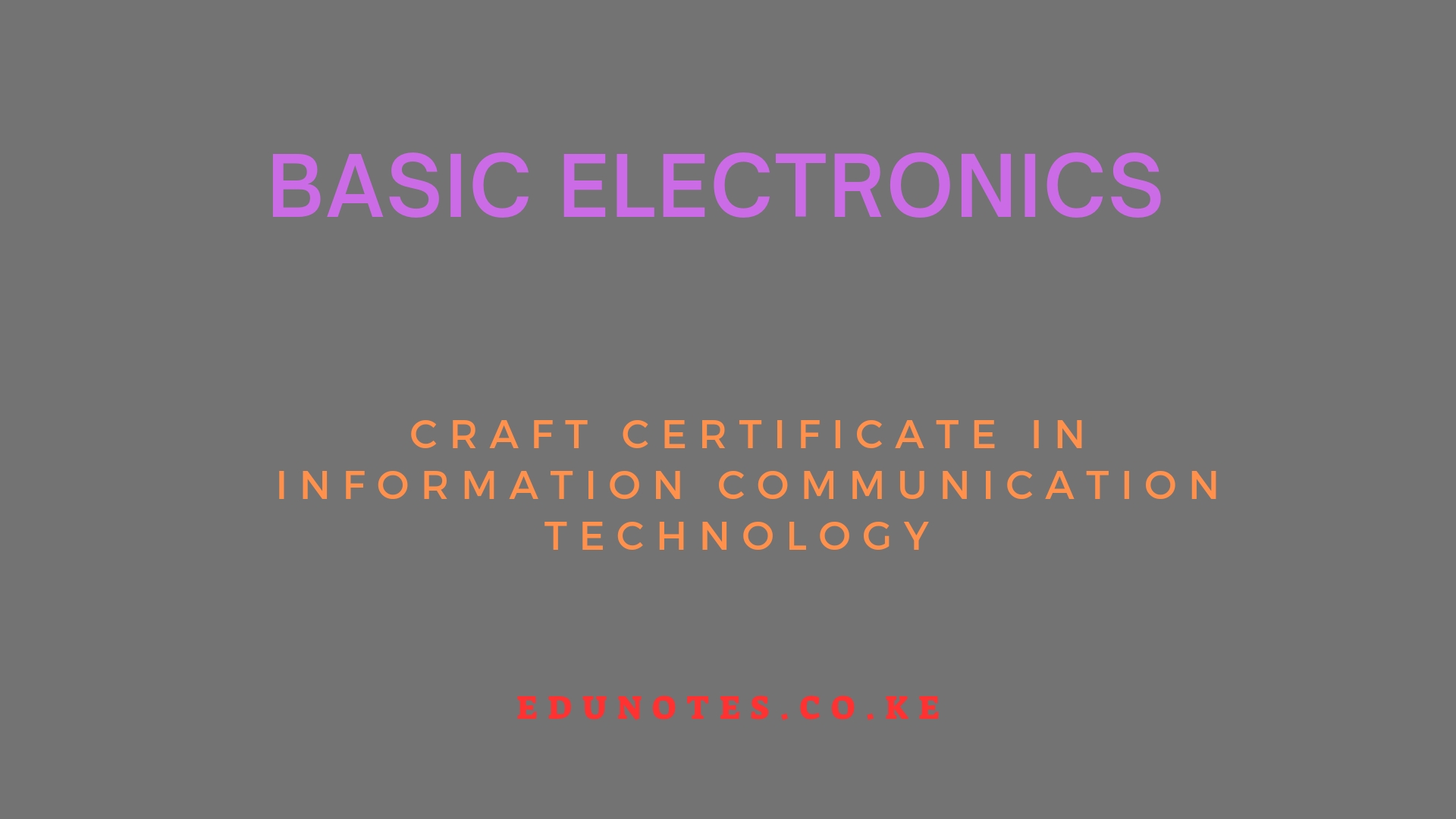 Basic electronics Past Papers – Download pdf - EDU NOTES