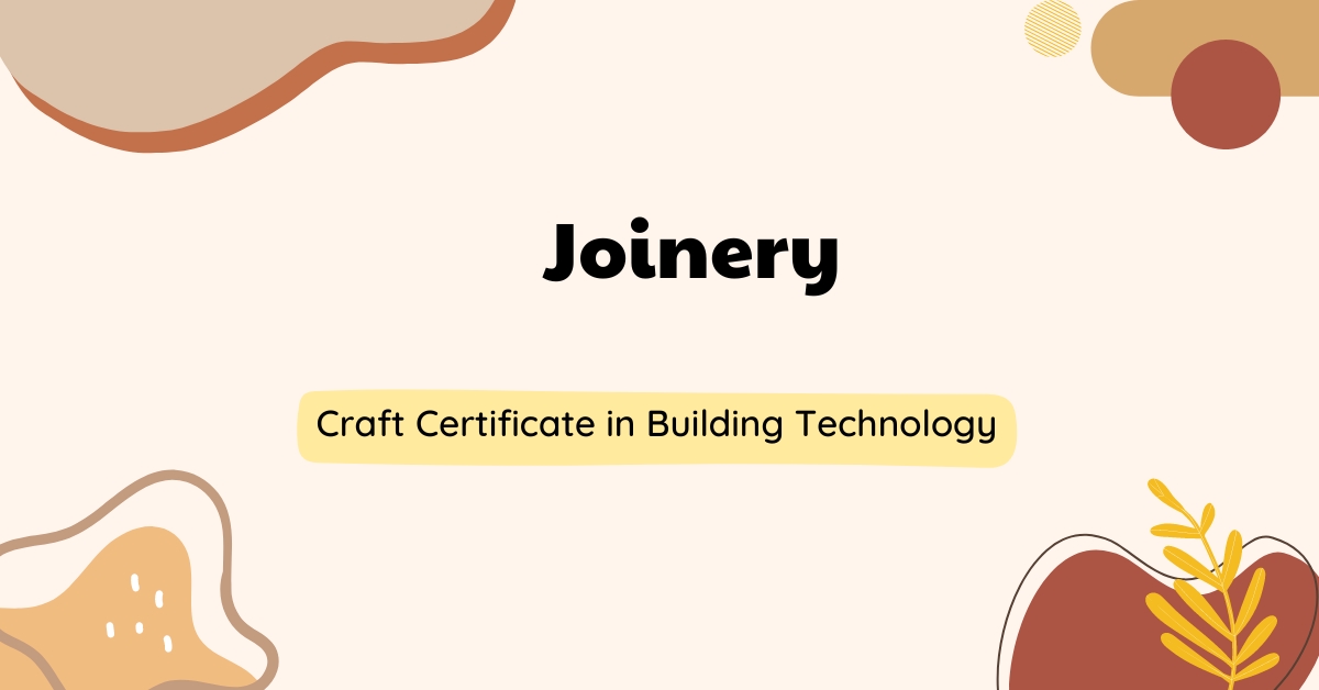 Joinery - EDU NOTES