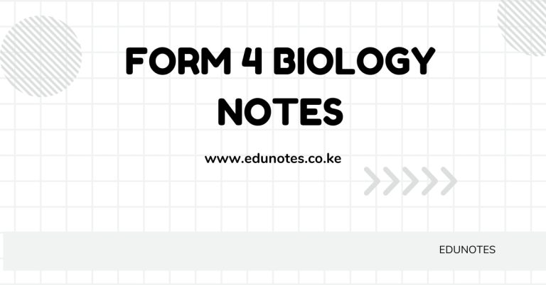 Form 4 Biology Notes - EDU NOTES