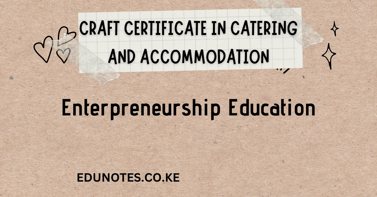 Entrepreneurship Education - EDU NOTES