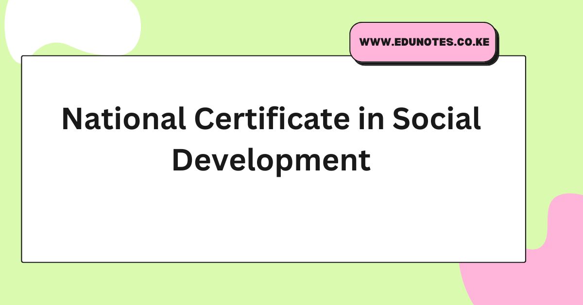 National Certificate in Social Development