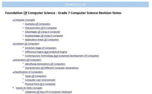 Foundation Of Computer Science - Grade 7 Computer Science Revision ...