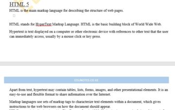 INTERNET BASED PROGRAMMING FULL NOTES HTML,CSS - EDU NOTES