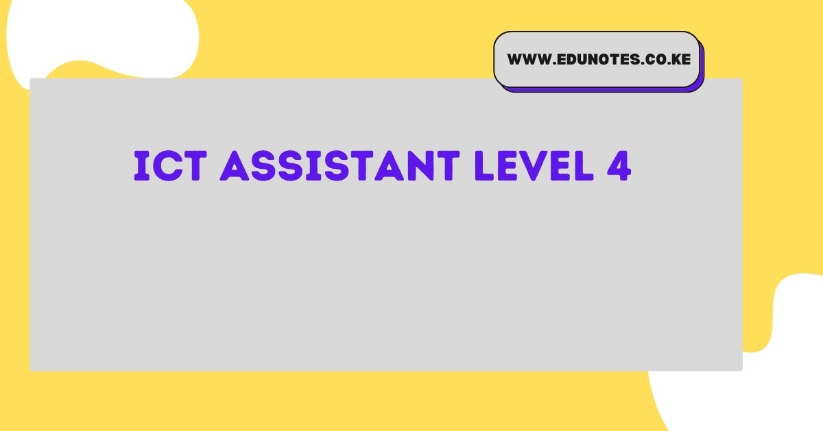 ICT Assistant Level 4 Notes