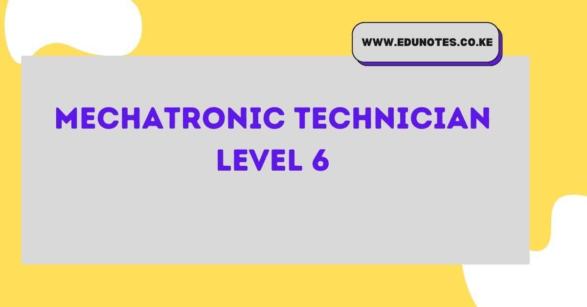 Mechatronic Technician Level 6 Notes