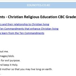 Creation - Christian Religious Education CBC Grade 6 Revision Notes ...