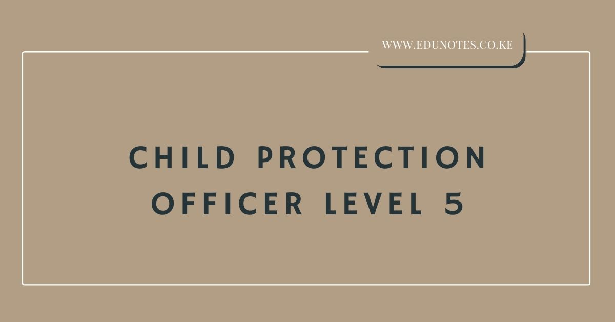 Child Protection Officer Level 5 Notes