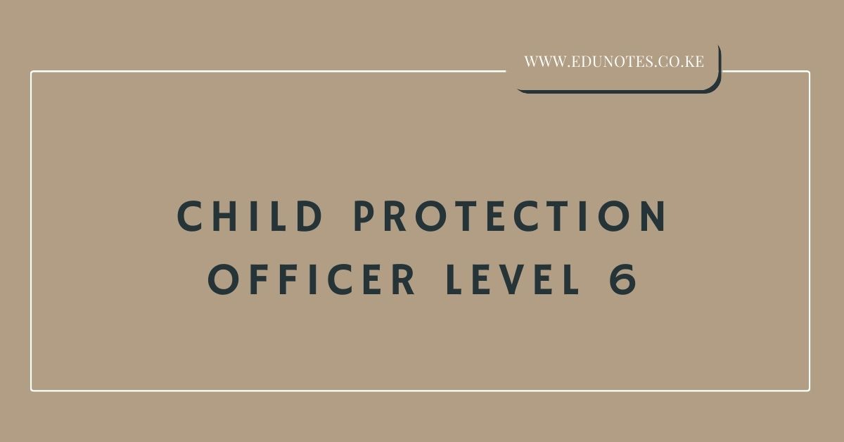 Child Protection Officer Level 6 Past Papers