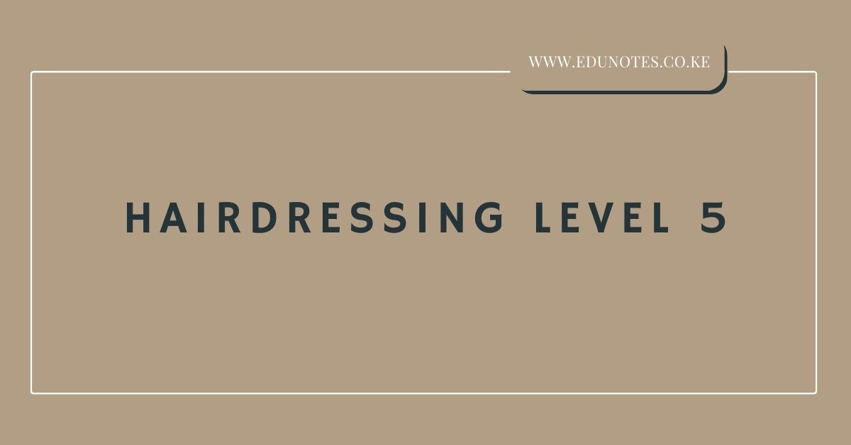 Hairdressing Level 5 Notes