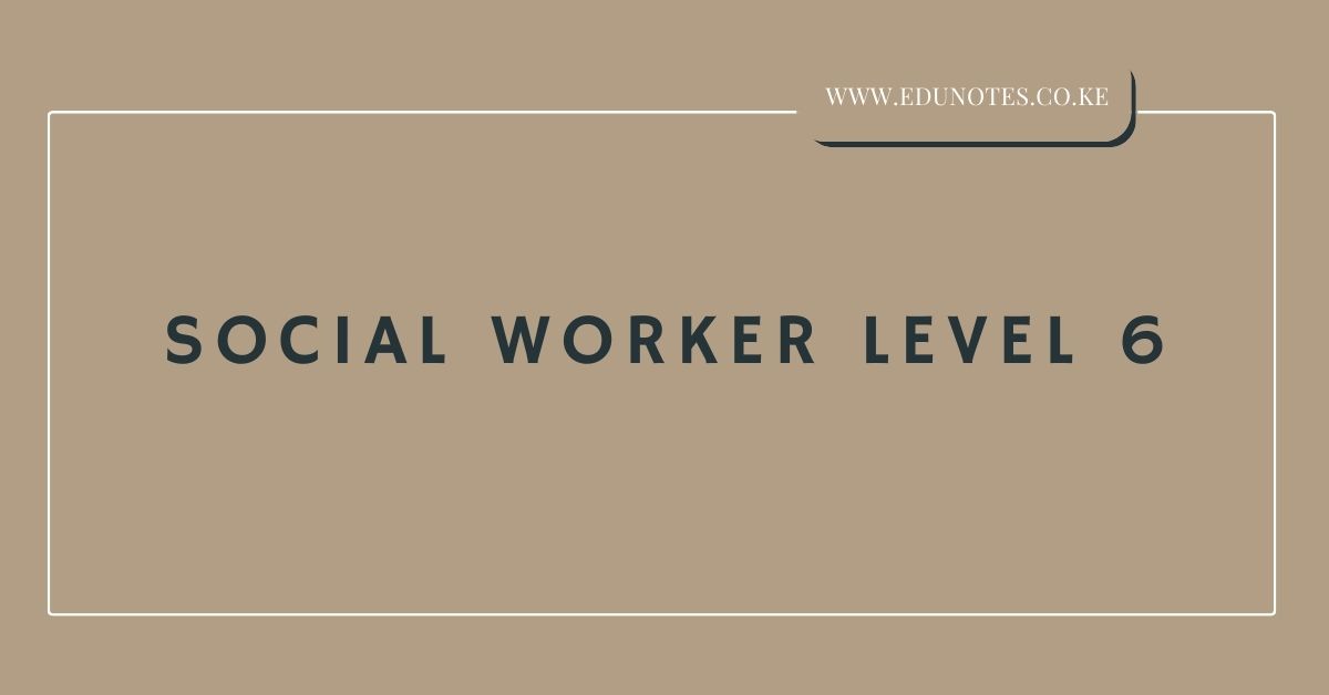 Social Worker Level 6 Notes