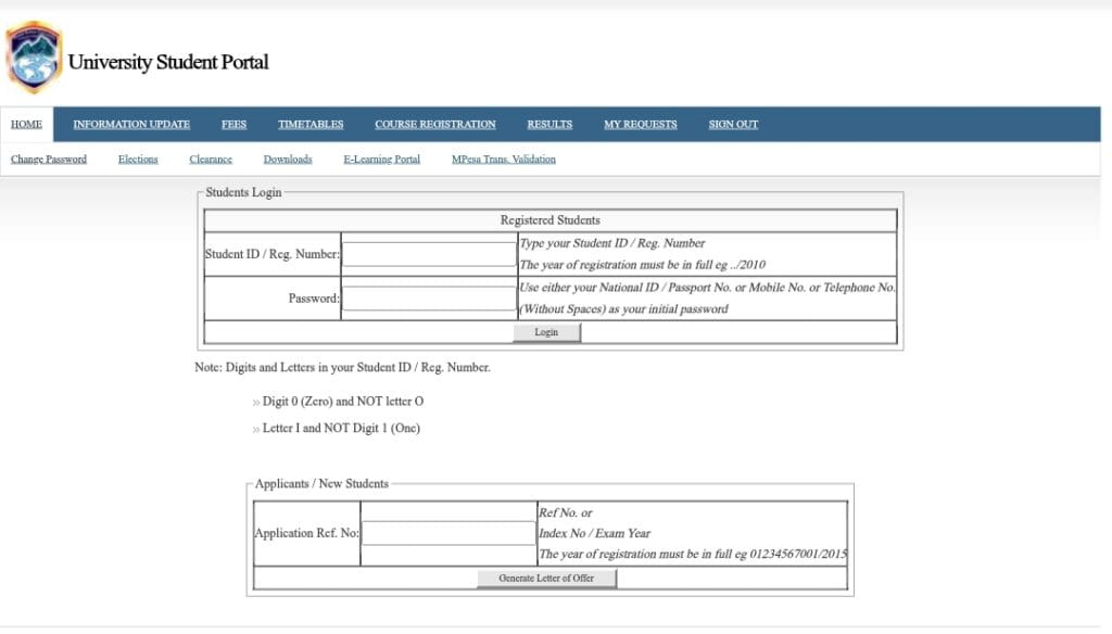MKU Student Portal Login – Mount Kenya University Registration, Results ...